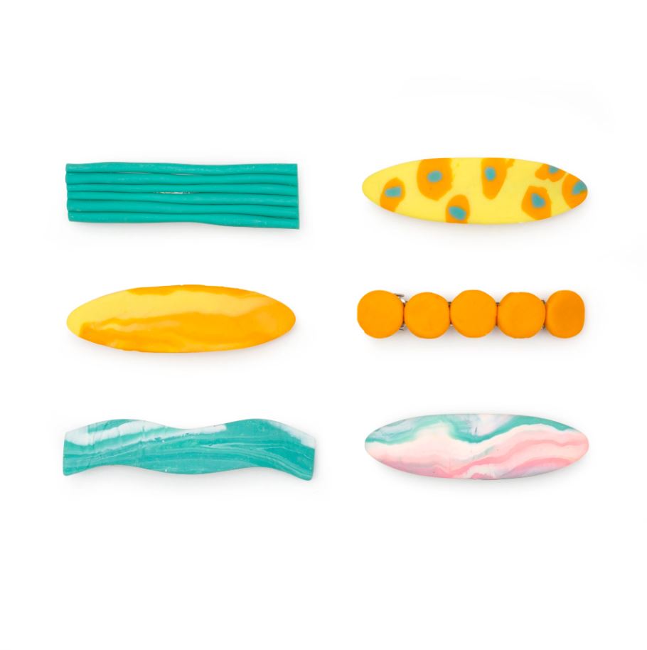 Kikkerland DIY Clay Hair Clips Kit